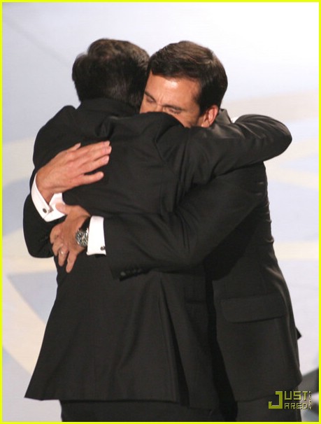 Colbert, Carell & Stewart Hug @ Emmys 2007: Photo 593901 | Photos ...