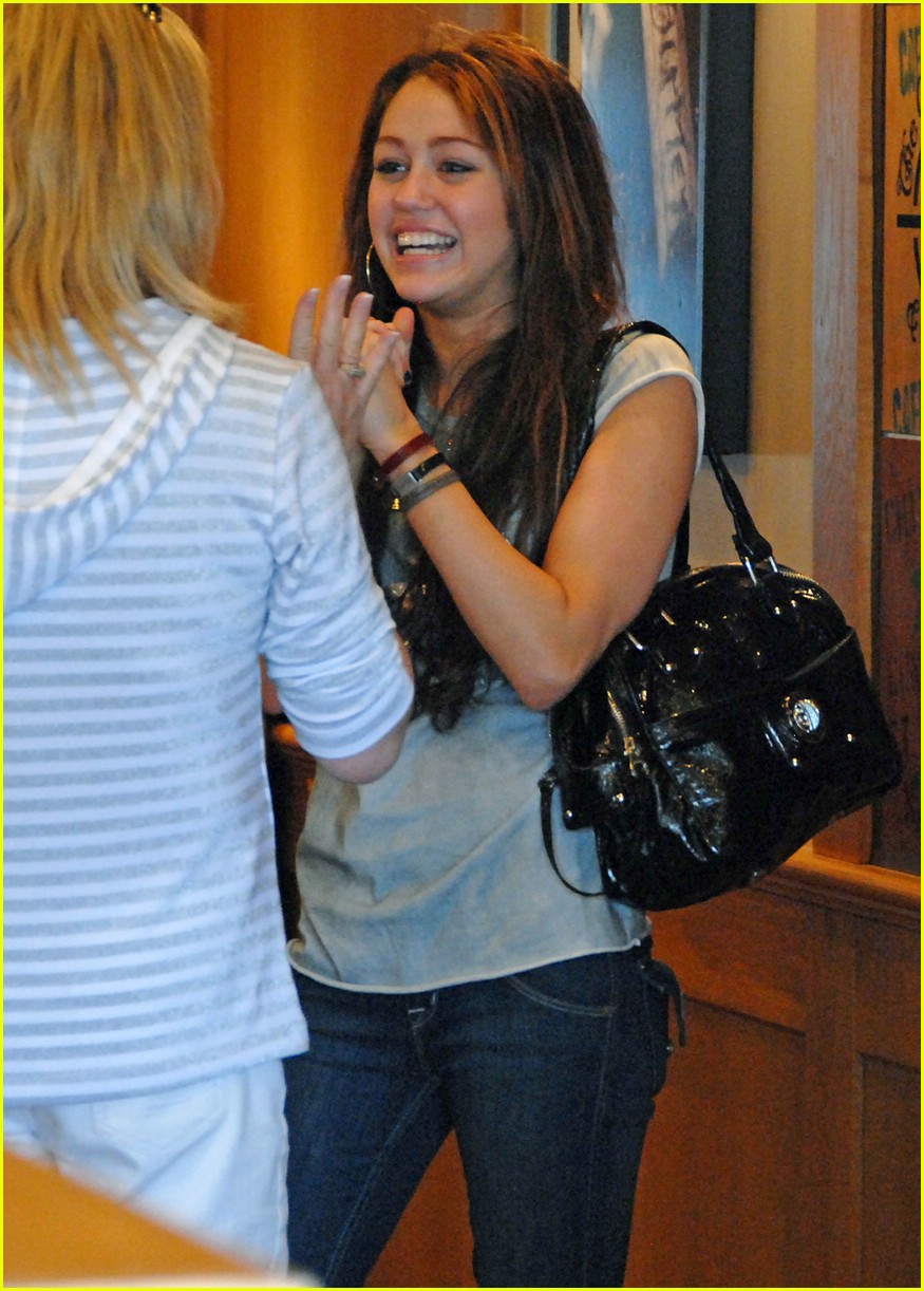 Miley Cyrus: Two Peaces in a Pod: Photo 996661 | Photos | Just Jared ...