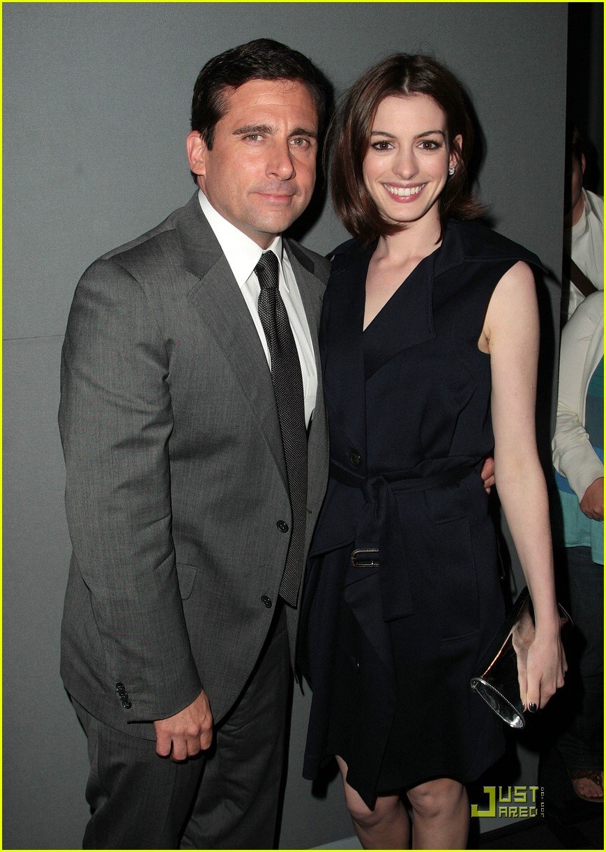 Anne Hathaway and Steve Carell Get Smart with Stephen Colbert: Photo ...