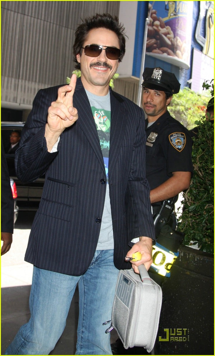 Robert Downey Jr. is an Iron Mustache Man: Photo 1340321 | Photos ...