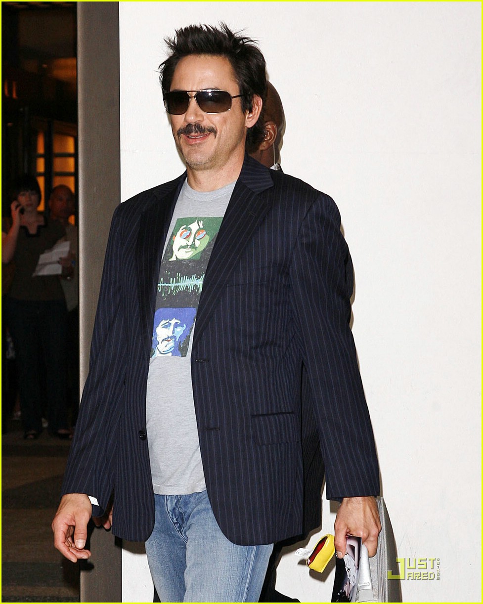 Robert Downey Jr. is an Iron Mustache Man: Photo 1340391 | Photos ...