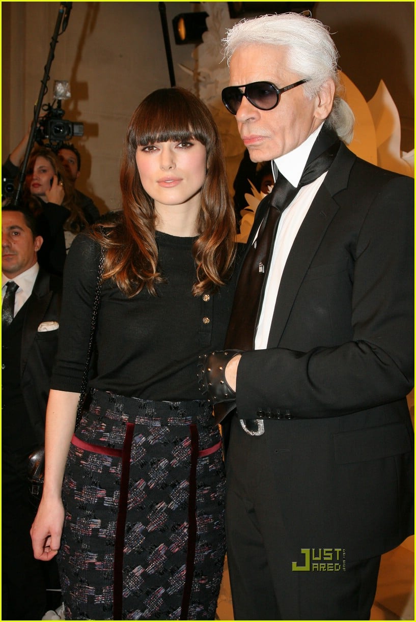 Keira Knightley & Karl Lagerfeld: Chanel Show-Offs: Photo 1683441 ...