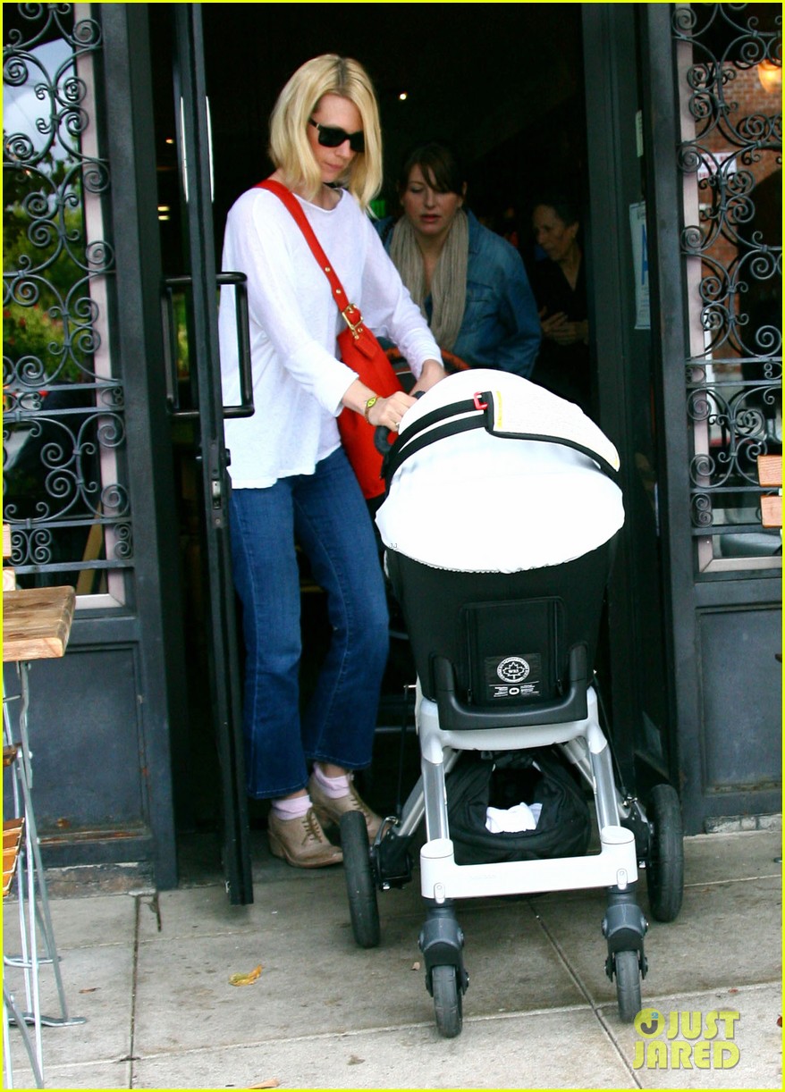 January Jones: Lunch with Baby Xander!: Photo 2654752 | Celebrity ...