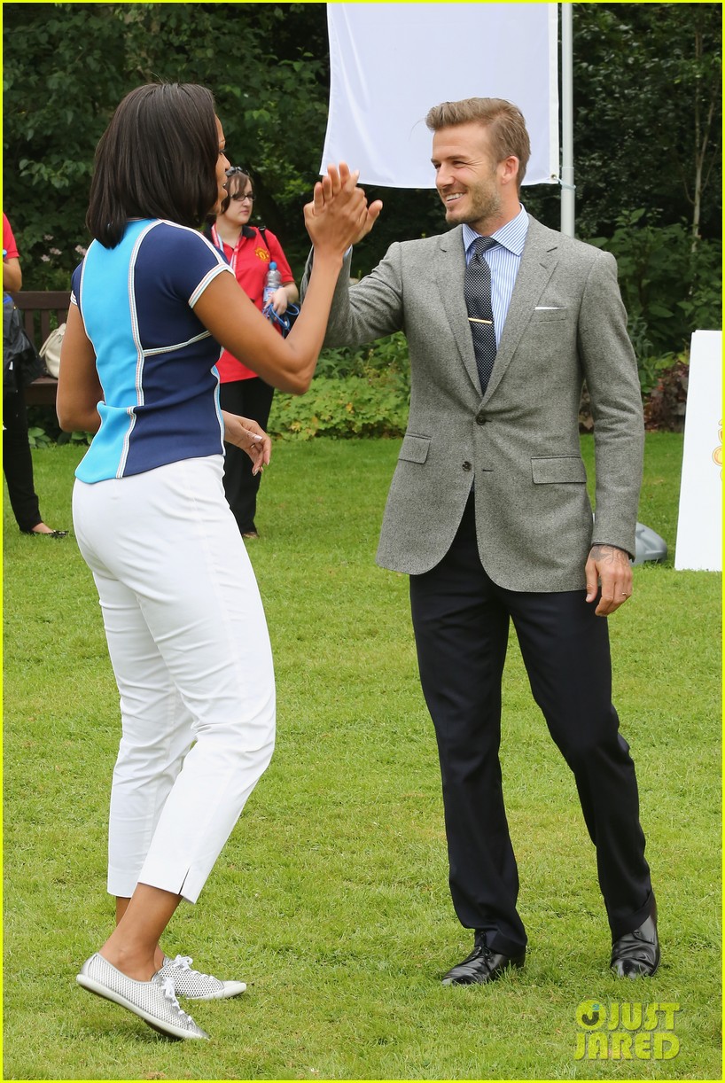 Michelle Obama & David Beckham Prep for London Olympics!: Photo 2692829 ...