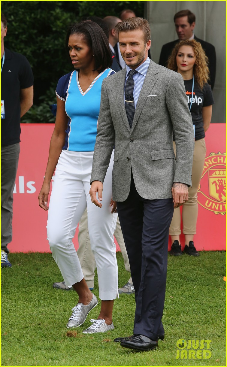 Michelle Obama & David Beckham Prep for London Olympics!: Photo 2692831 ...