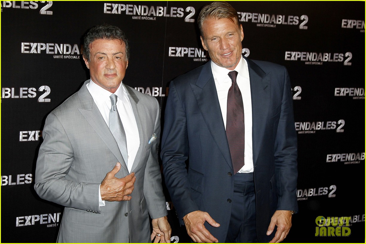 Schwarzenegger, Stallone, & Statham: 'Expendables 2' Paris Premiere ...