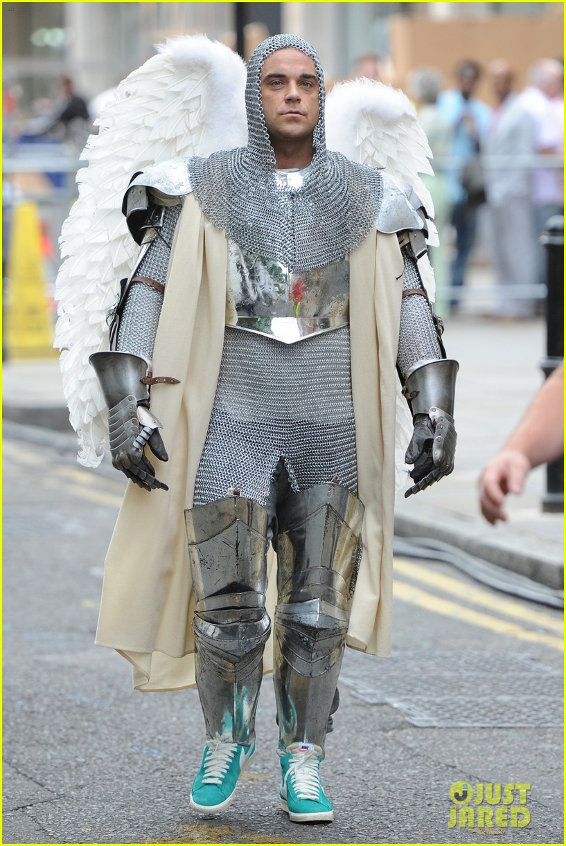 Robbie Williams: Knight of Armor Angel for New Music Video!: Photo ...