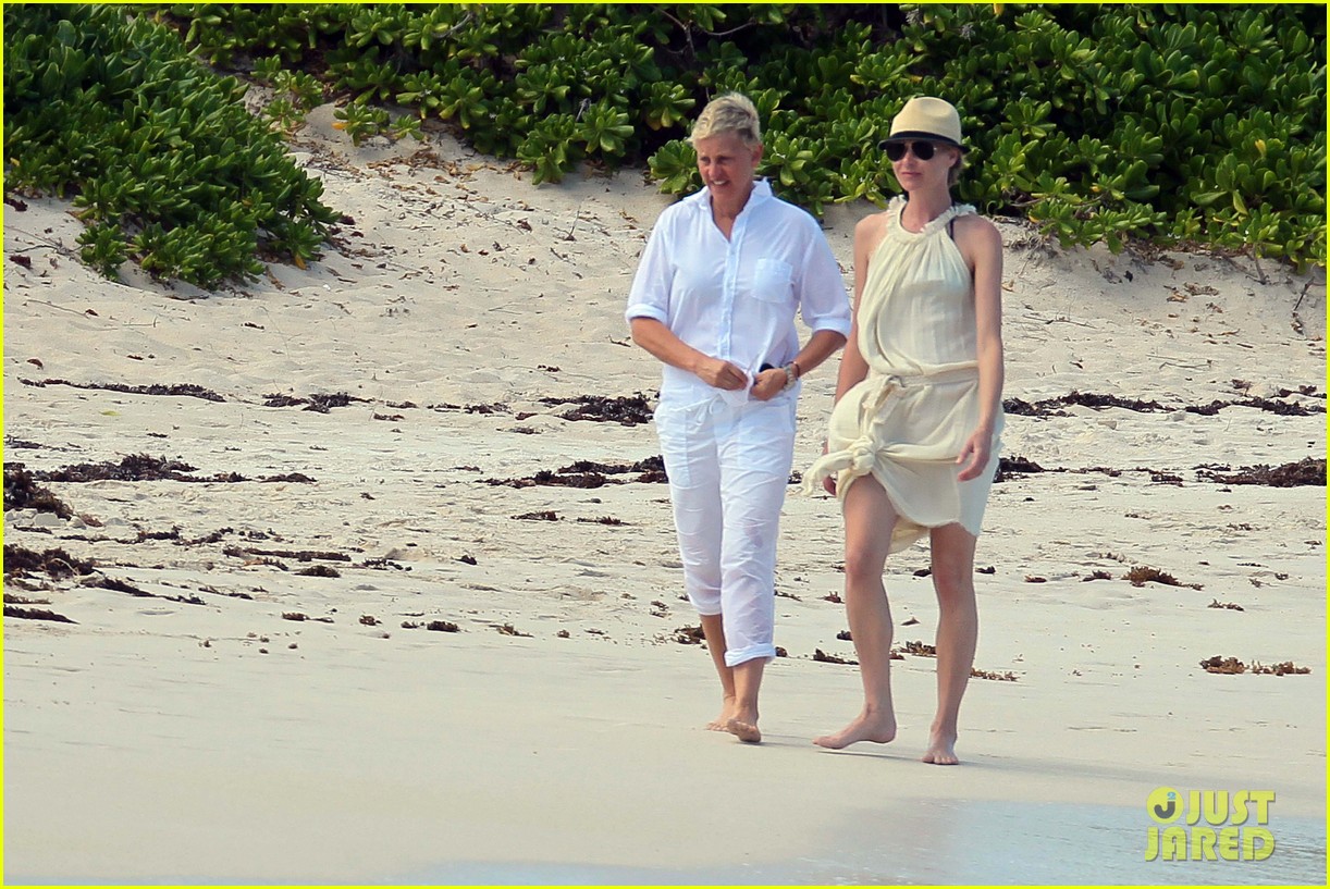 Ellen DeGeneres & Portia De Rossi: Holding Hands in St. Barts!: Photo ...