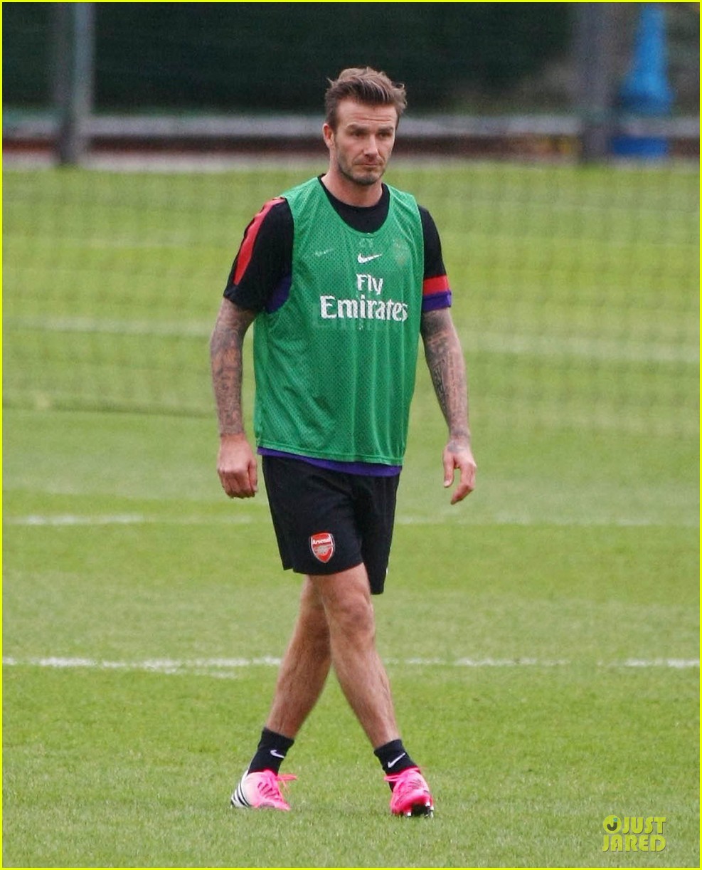 David Beckham: Fitness Workout at Arsenal FC Training Center!: Photo ...