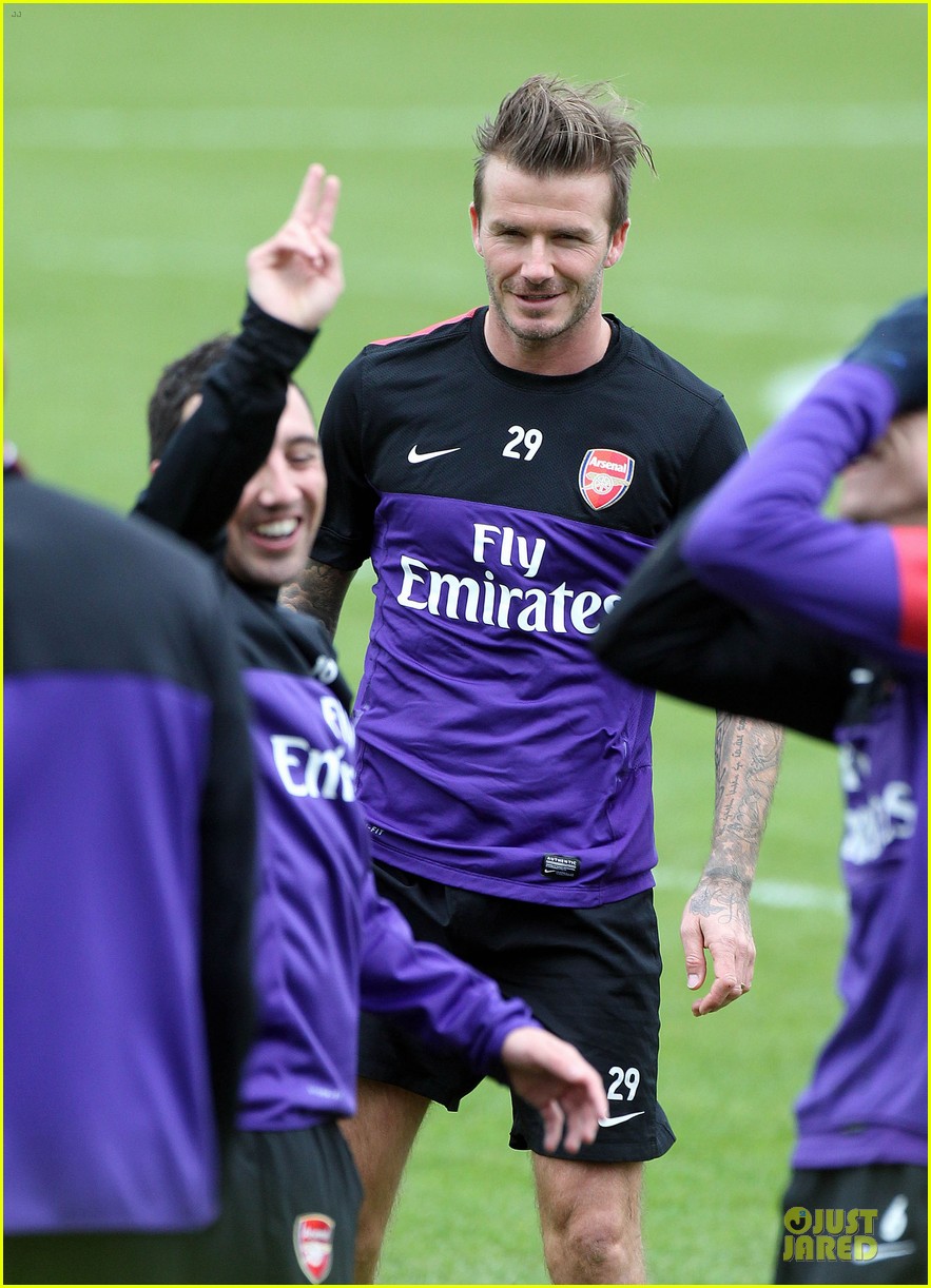 David Beckham: Fitness Workout at Arsenal FC Training Center!: Photo ...