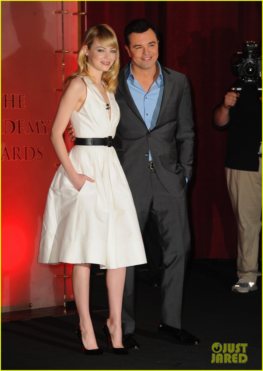 Emma Stone & Seth MacFarlane Announce the Oscar Nominations 2013: Photo ...