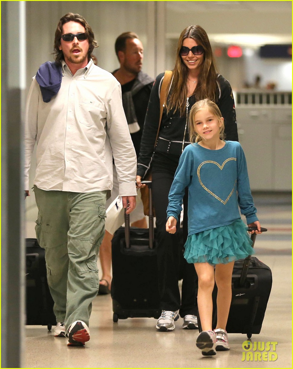 Christian Bale: Post-Birthday Family Flight!: Photo 2802520 | Celebrity ...