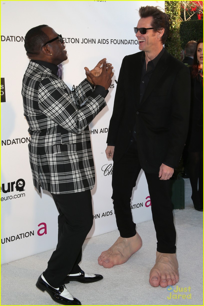 Jim Carrey: Giant Feet at Elton John Oscars Party 2013!: Photo 2819780 ...