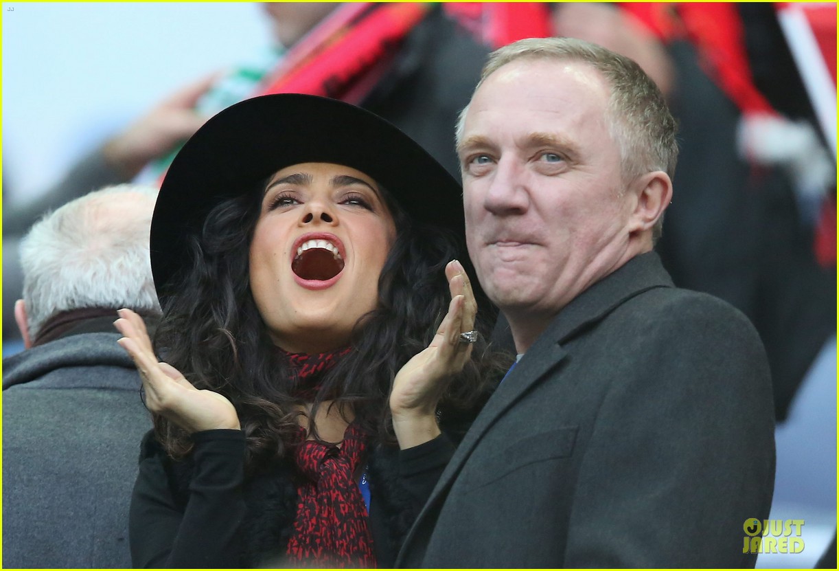 Salma Hayek & Francois Henri Pinault: French League Cup Final!: Photo ...