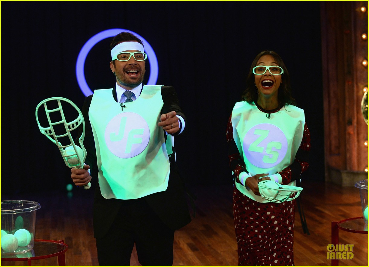 Zoe Saldana Glows in the Dark on 'Fallon'!: Photo 2872560 | Zoe Saldana ...
