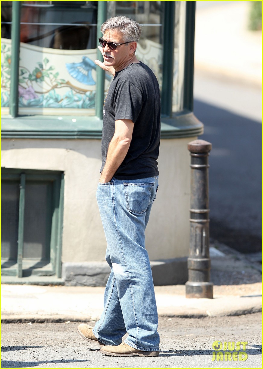 George Clooney Greets Fans on 'Monuments Men' Set: Photo 2885856 ...
