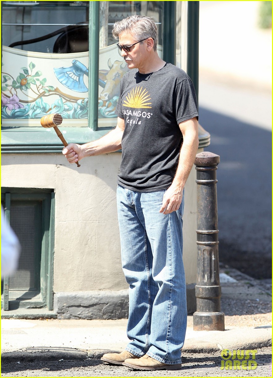 George Clooney Greets Fans on 'Monuments Men' Set: Photo 2885877 ...