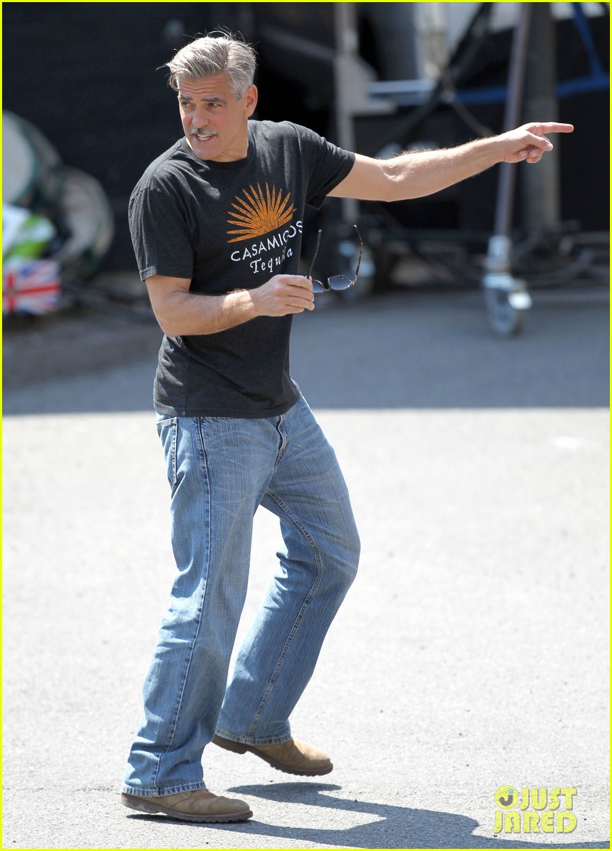 George Clooney Greets Fans on 'Monuments Men' Set: Photo 2885878 ...