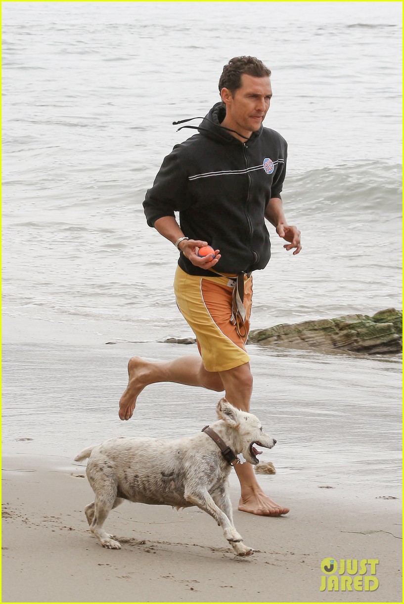 Matthew McConaughey Exercises Dogs on Son Levi's Birthday!: Photo ...