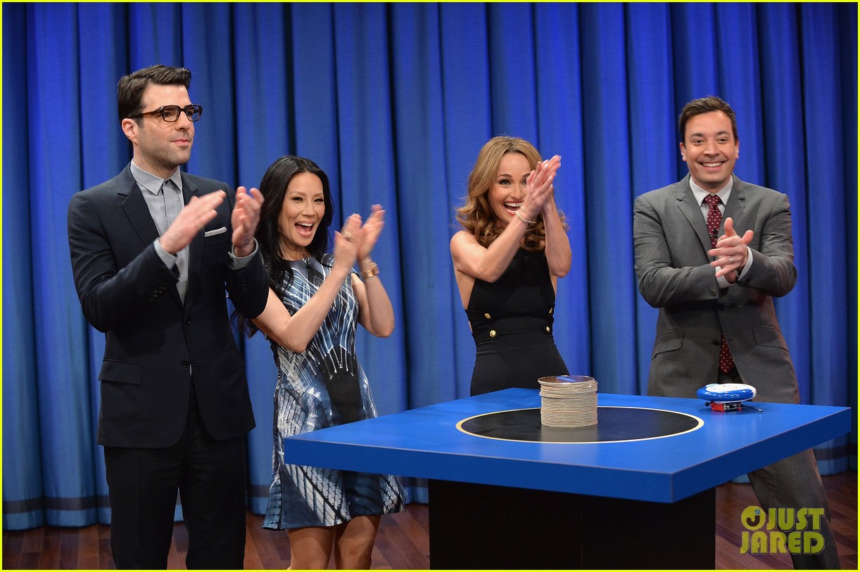 Zachary Quinto & Lucy Liu Play Catchphrase on 'Jimmy Fallon'!: Photo 2986968 | Giada De ...