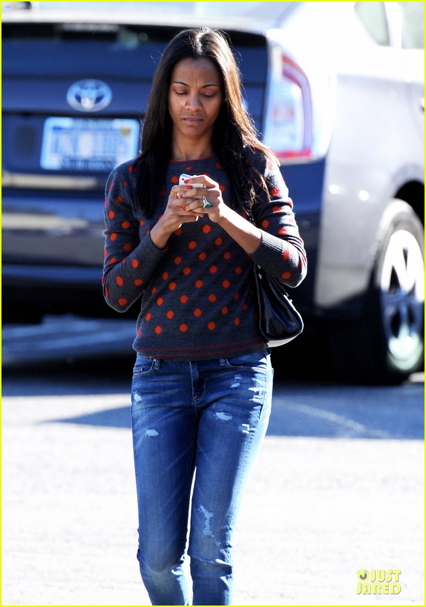 Zoe Saldana Grabs Groceries, Marco Perego Walks Mugsy!: Photo 2985105 ...