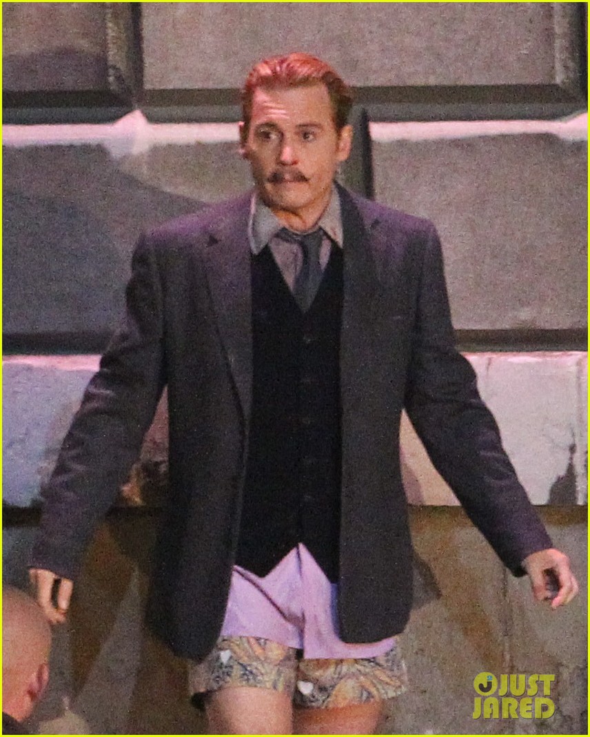 Johnny Depp's Pants Fall to the Ground on 'Mortdecai' Set (Pics): Photo ...