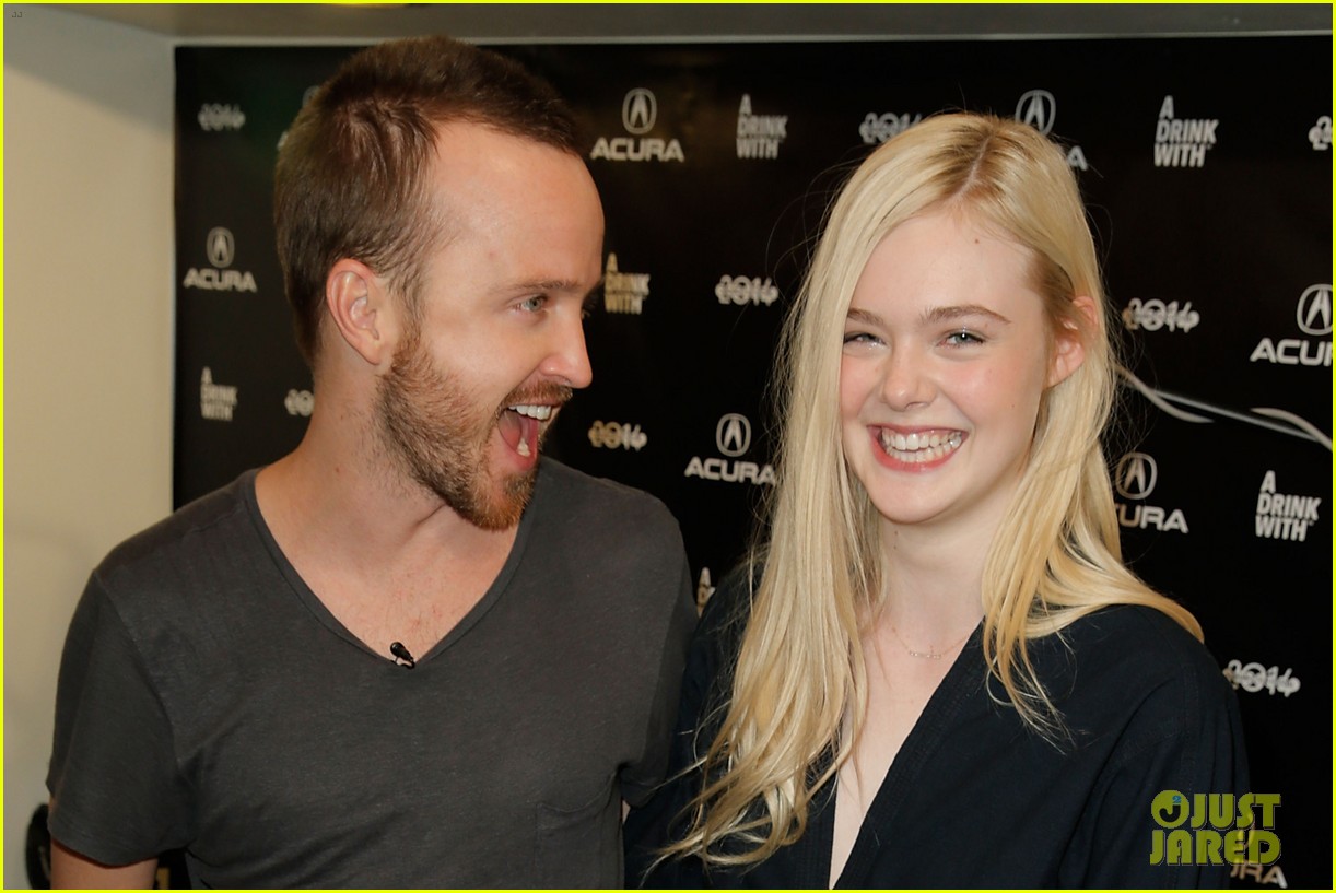 Elle Fanning & Aaron Paul Meet Up at Variety's Sundance Studio: Photo ...