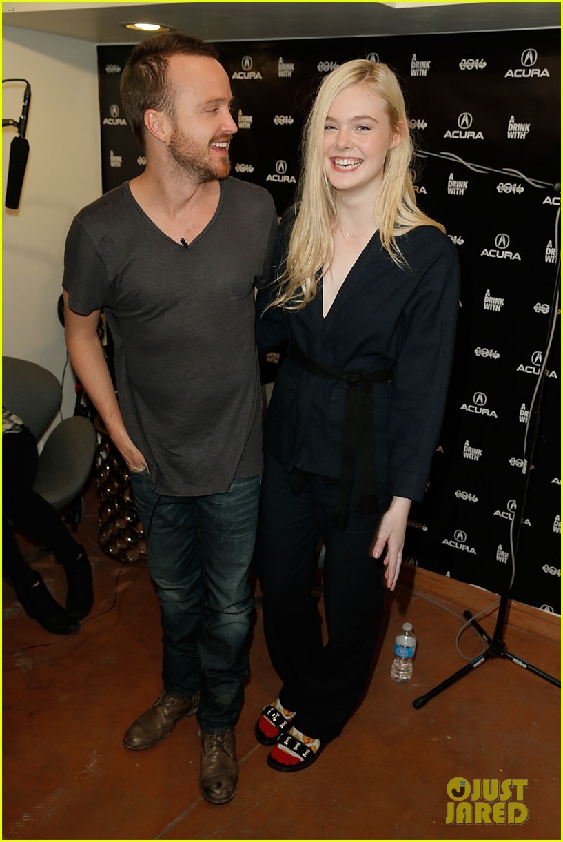 Elle Fanning & Aaron Paul Meet Up at Variety's Sundance Studio: Photo ...
