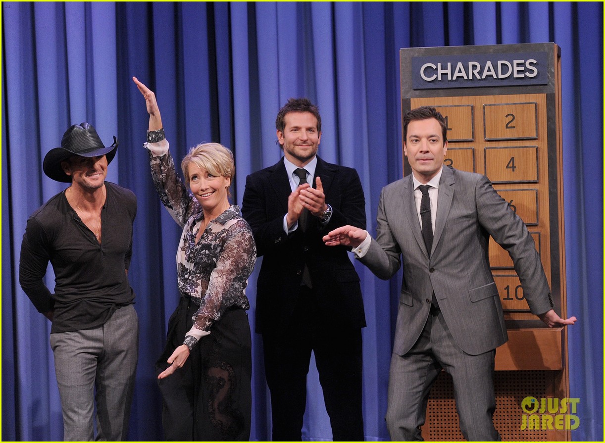Bradley Cooper & Emma Thompson Play Charades on 'Fallon'!: Photo ...