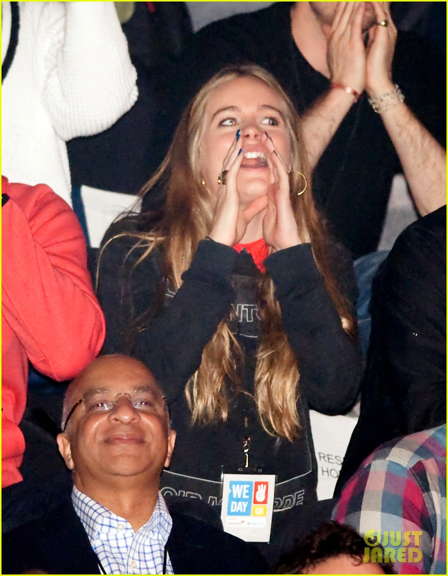 Prince Harry & Girlfriend Cressida Bonas Cuddle in the Stands at We Day ...