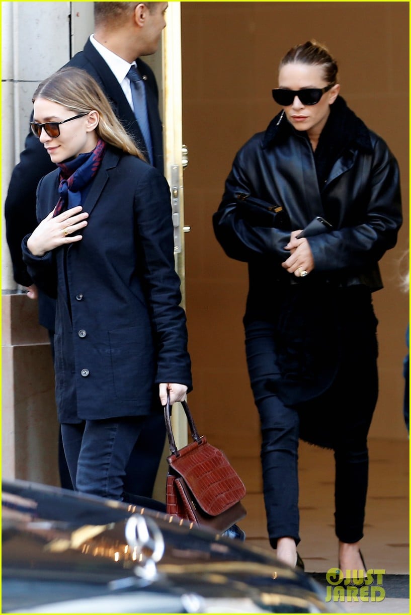 Ashley Olsen Leads the Way in Paris, Mary-Kate & Her Huge Rock Follow ...