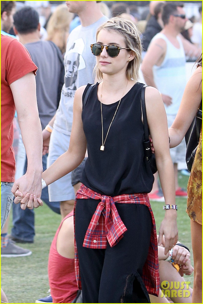 Emma Roberts & Evan Peters Are Inseparable at Coachella 2014: Photo ...