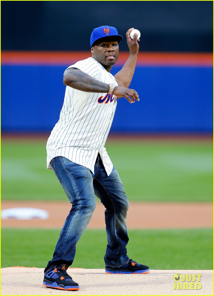 50 Cent Throws First Pitch at Mets Game & Is Way Off the Mark - Watch ...