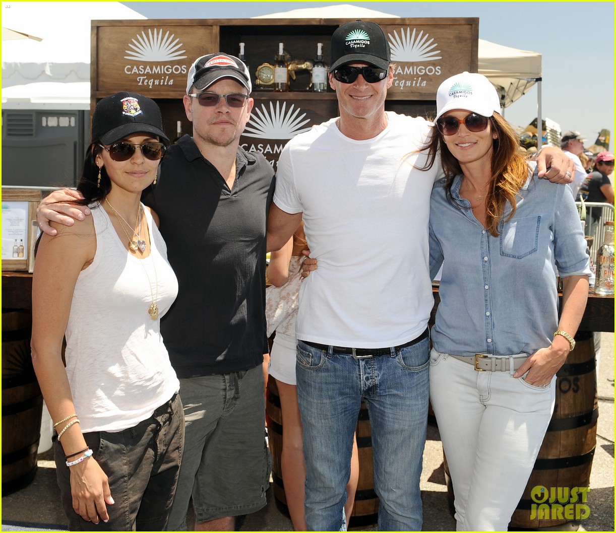 Matt Damon & Wife Luciana Mingle with Horsemen Flight Team!: Photo ...