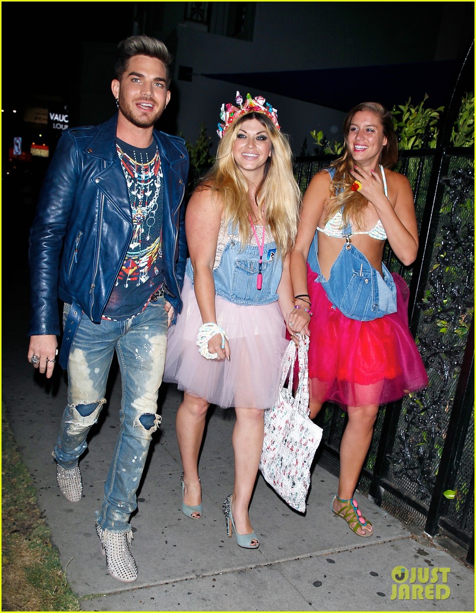 Adam Lambert Looks Like He's Having a Really Fun Night with Friends ...