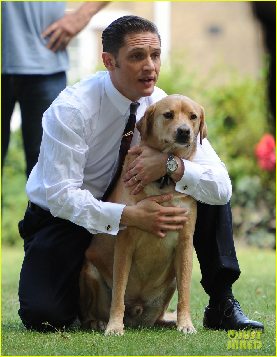 Tom Hardy Gets Playful with a Pup on the Set of Legend - See the Pics ...