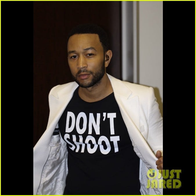 John Legend Sends Powerful Message with 'Don't Shoot' Shirt: Photo ...