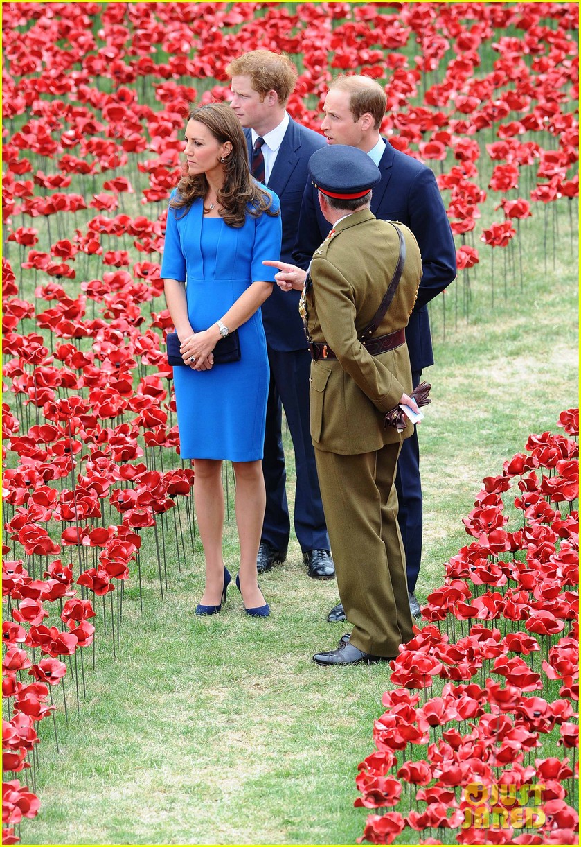 Kate Middleton & Prince William Visit Stunning Ceramic Poppy ...