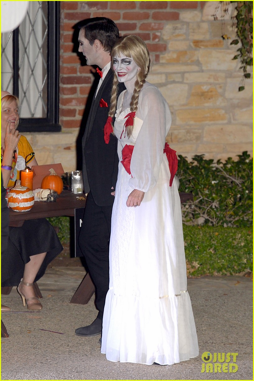 Courteney Cox Dolls Up as 'Annabelle' for Halloween with Fiance Johnny ...