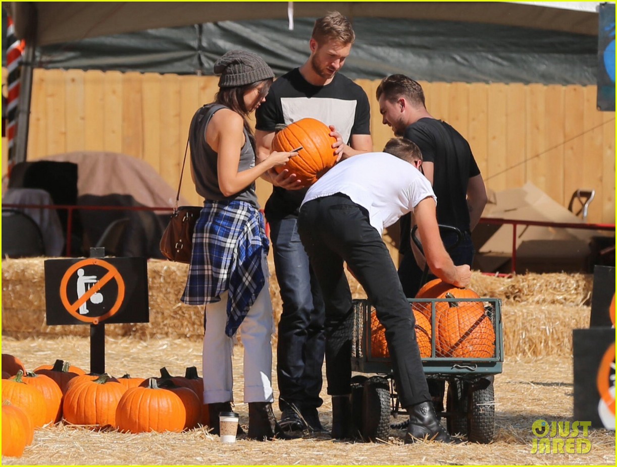 Calvin Harris & Girlfriend Aarika Wolf Prep For Halloween at Pumpkin ...