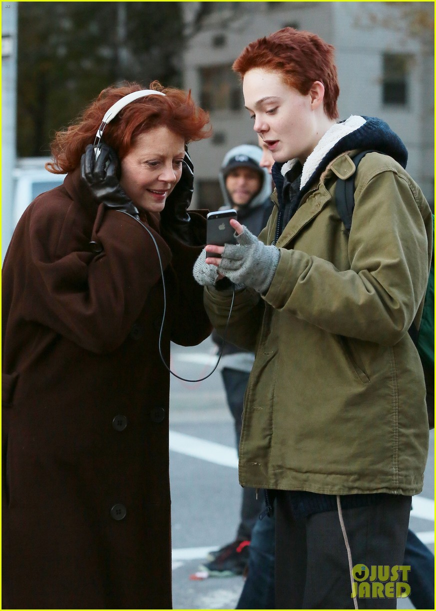 Elle Fanning & Susan Sarandon Look Happy to Shoot 'Three Generations ...