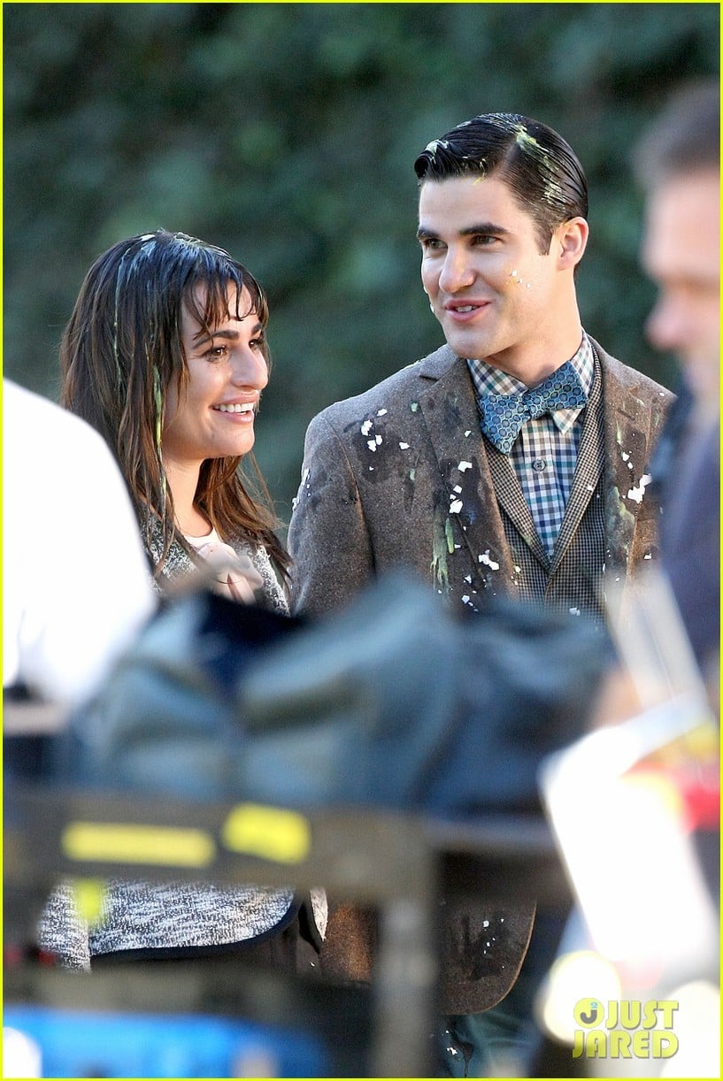 Lea Michele & Darren Criss Get Egged On Fun 'Glee' Set: Photo 3245976 ...
