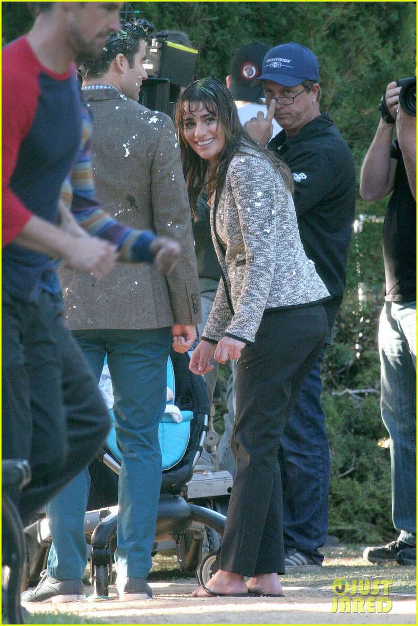 Lea Michele & Darren Criss Get Egged On Fun 'Glee' Set: Photo 3245979 ...