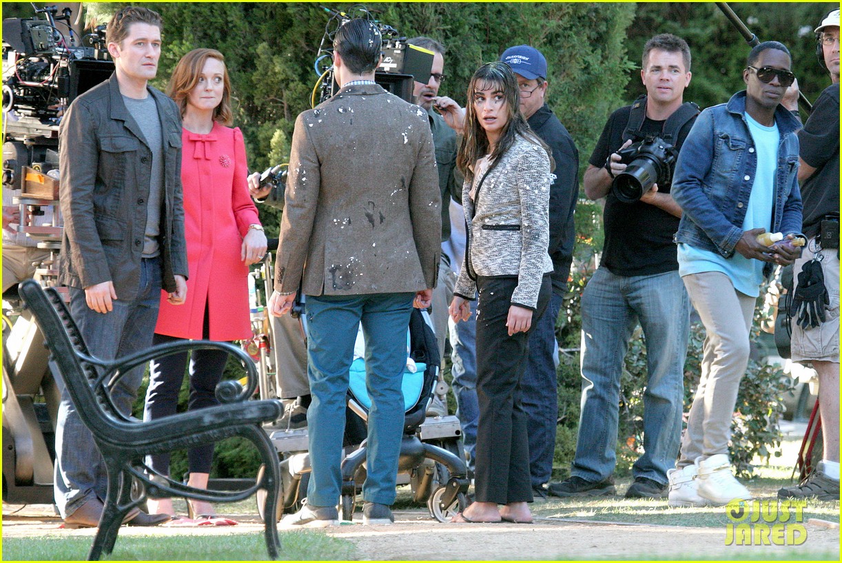 Lea Michele & Darren Criss Get Egged On Fun 'Glee' Set: Photo 3245985 ...