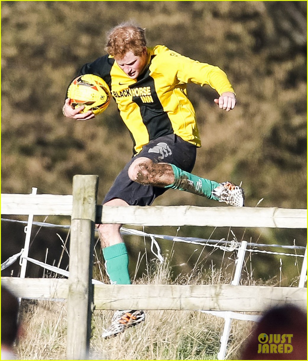 Prince Harry is Muddy for Christmas Eve Charity Soccer Game: Photo ...