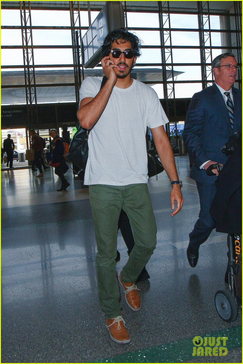 Dev Patel Flies Out of Town with a Mystery Brunette: Photo 3283983 ...