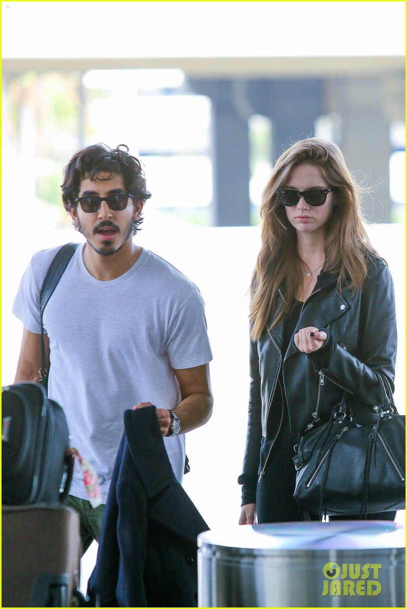 Dev Patel Flies Out of Town with a Mystery Brunette: Photo 3283985 ...