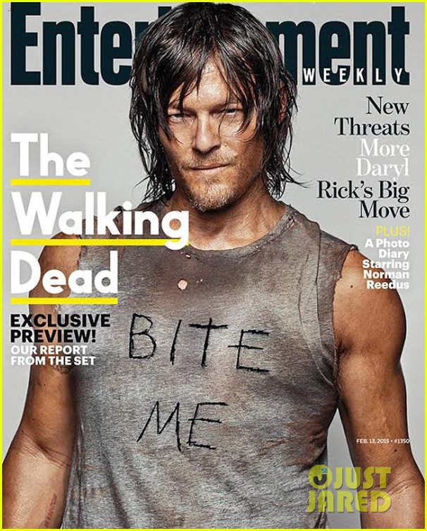 Walking Dead's Norman Reedus Says 'Bite Me' on 'EW' Cover: Photo ...
