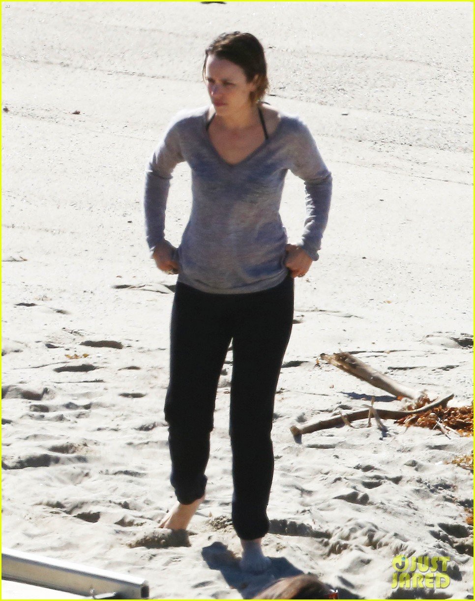 Rachel McAdams Films 'True Detective' Beach Scenes with Leven Rambin ...