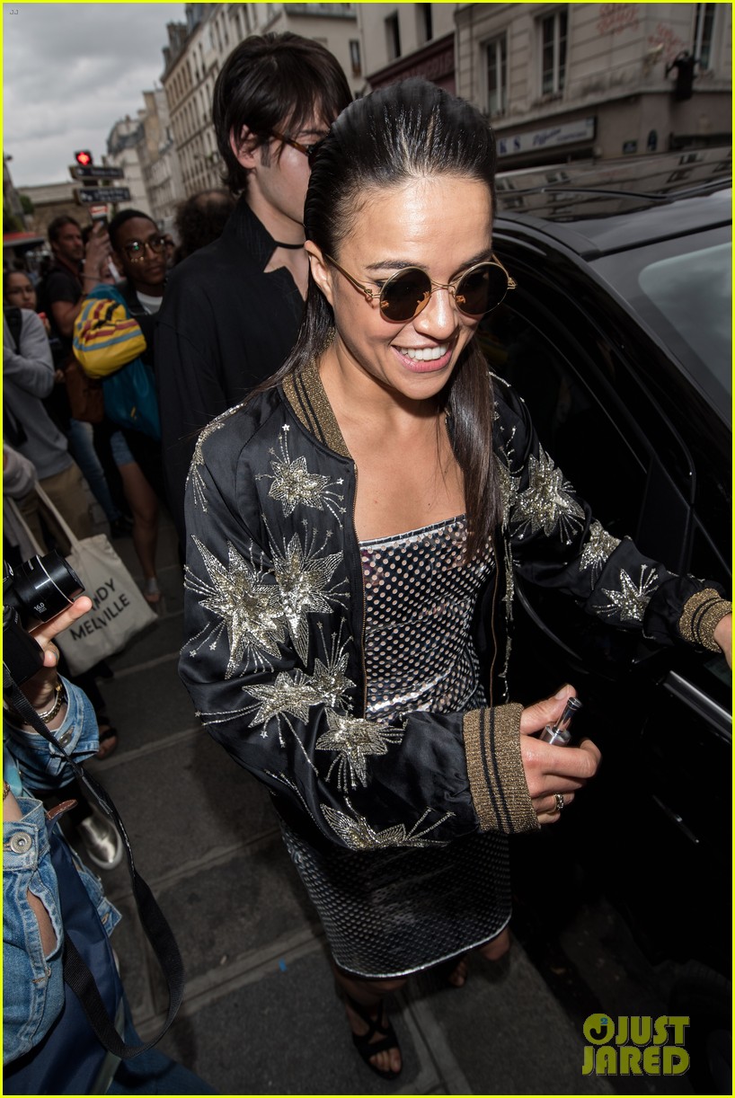 Michelle Rodriguez Is Metallic for Jean Paul Gaultier Show at Paris ...